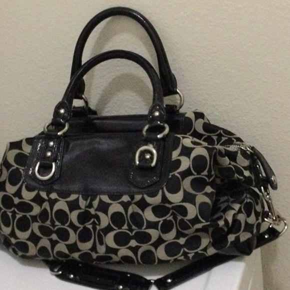Coach | Bags | Coach Black Logo Bag Lg | Poshmark